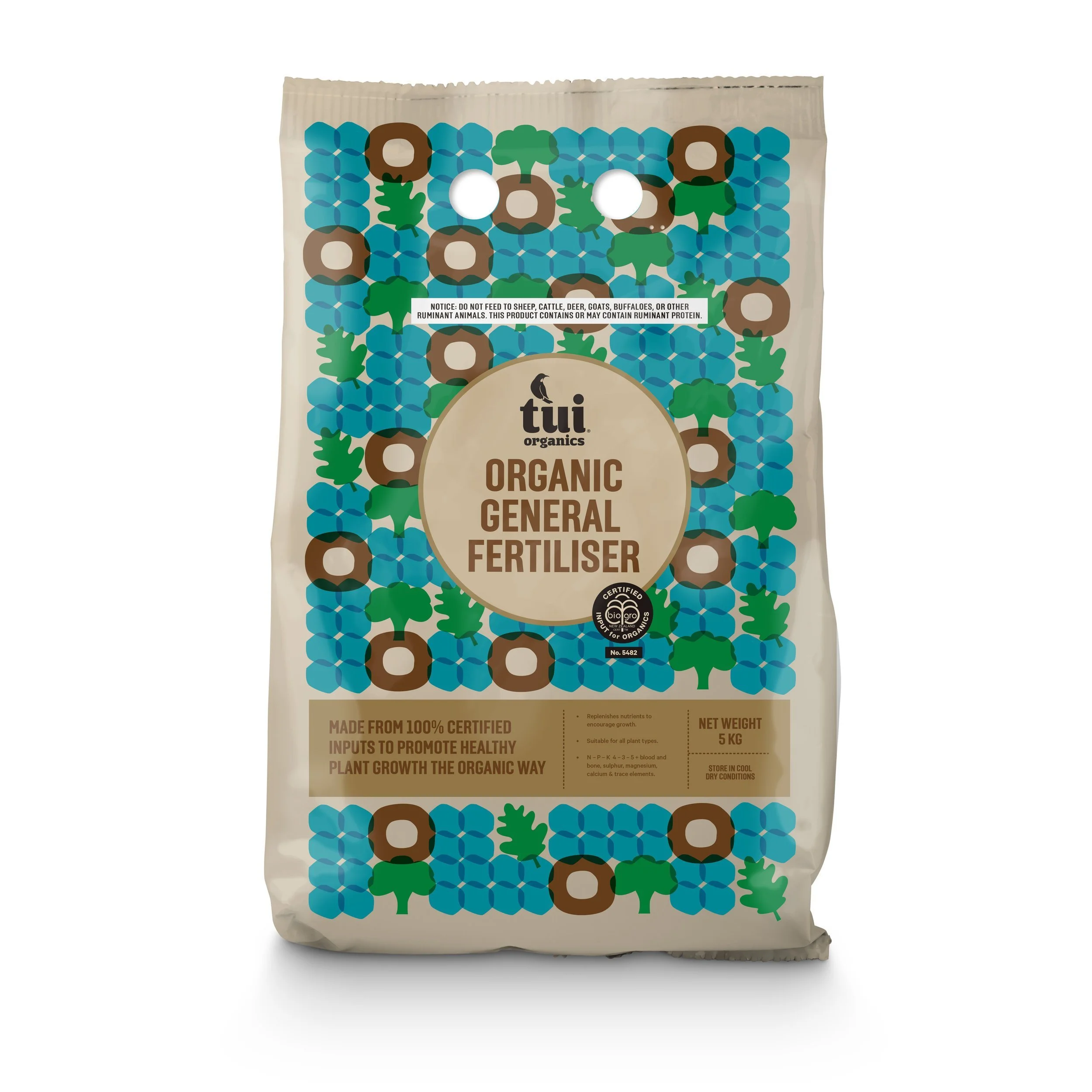 Tui Certified Organic Sheep Pellets 5kg — California Home & Garden