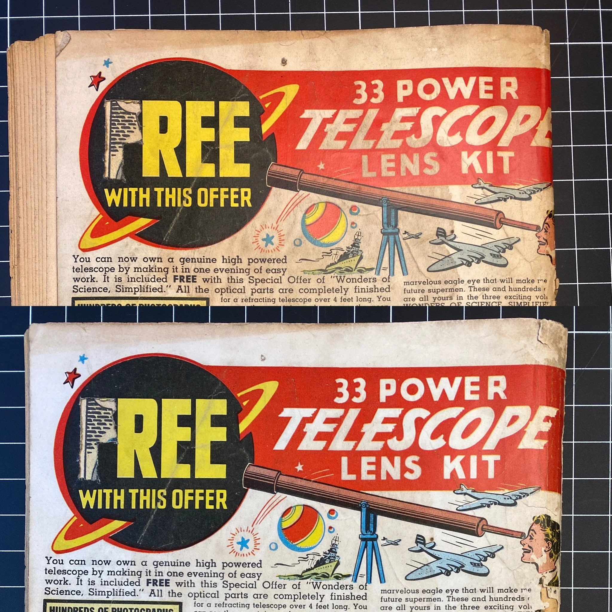 Comic book page whitening, stain removal, foxing removal, tanning ...