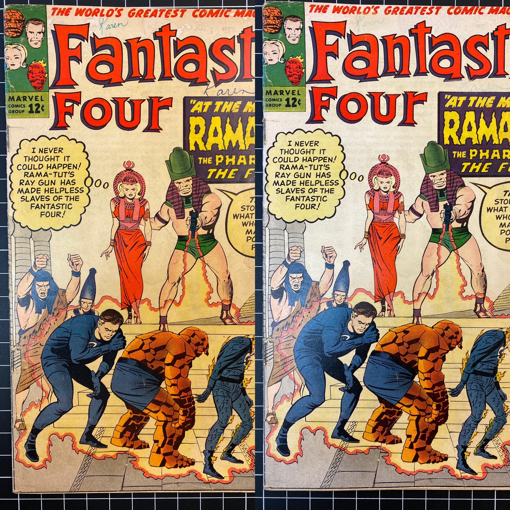 Comic book page whitening, stain removal, foxing removal, tanning ...