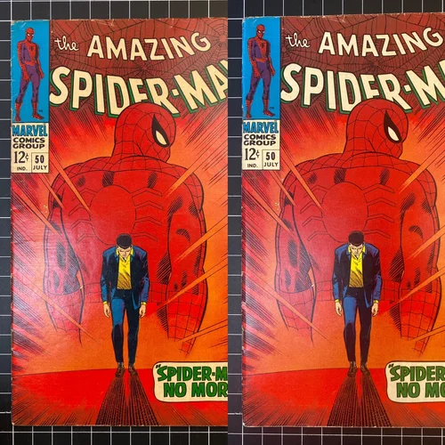 Comic book page whitening, stain removal, foxing removal, tanning ...