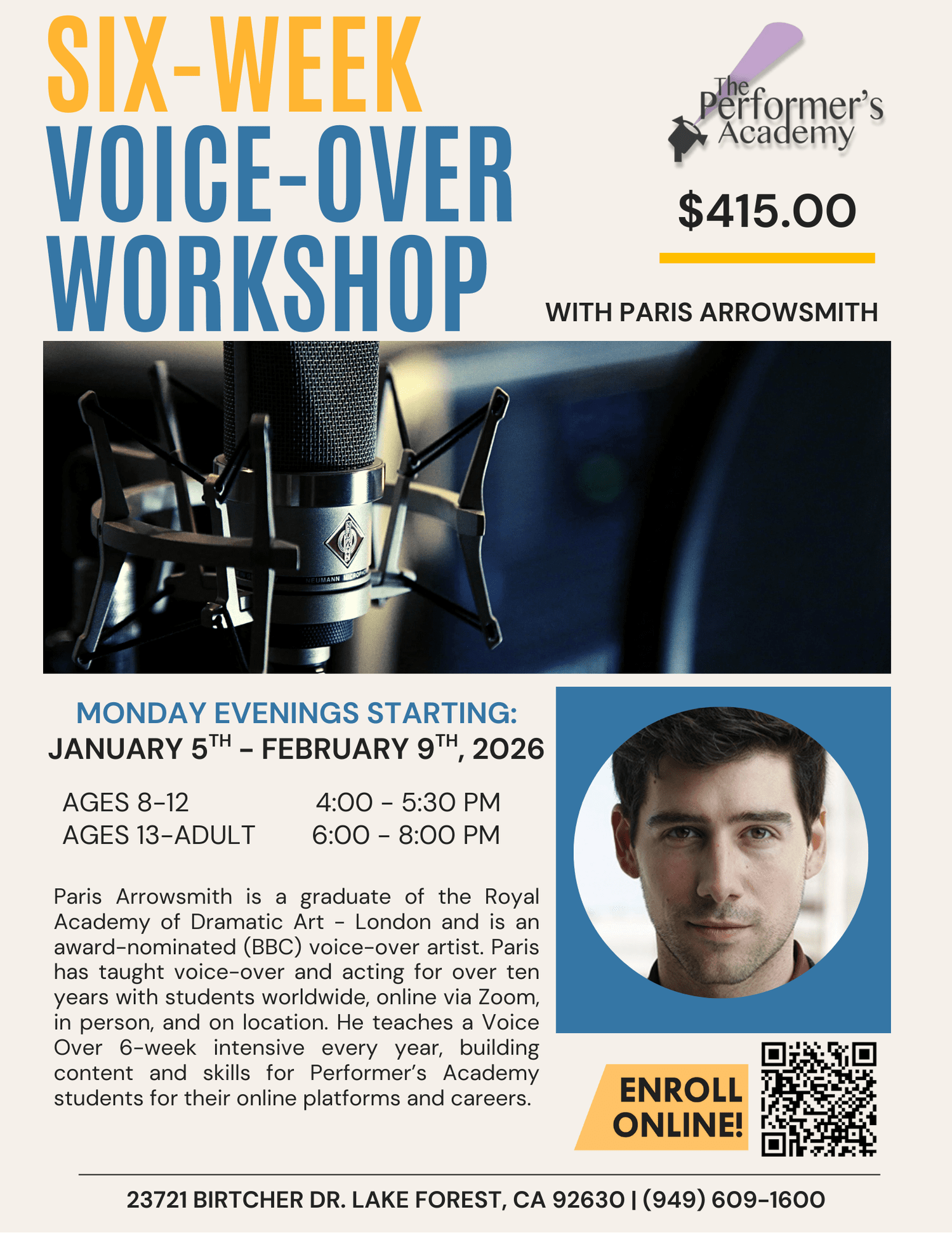 Workshops — The Performer's Academy
