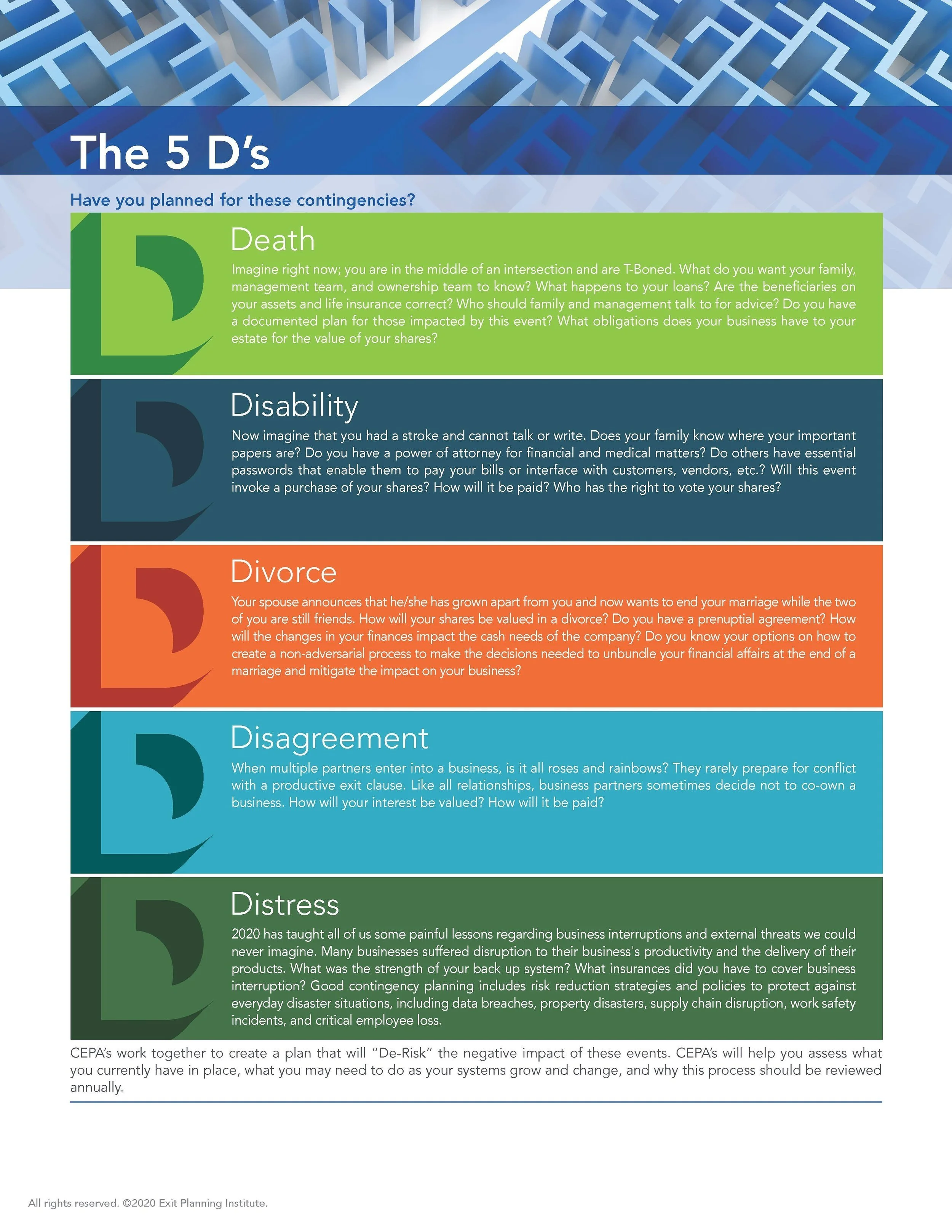 The 5 D's of Life Contingencies | Best Practices To Help Build Value In ...