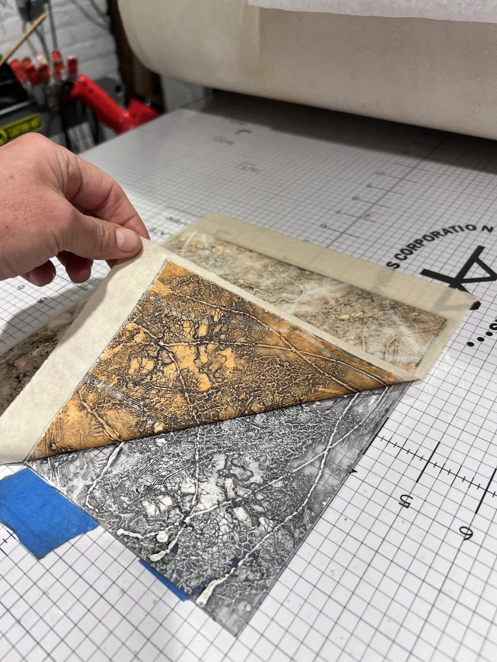 Painting with pigmented wax, printmaking with wax, in-person painting ...
