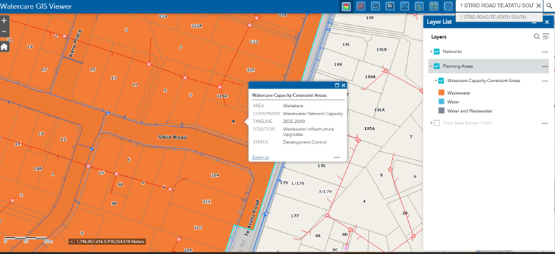 Watercare Infrastructure Constraints Guide — CoLab Planning