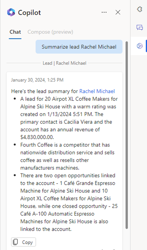 Copilot in Dynamics 365 Sales — Syvantis Technologies, Inc.