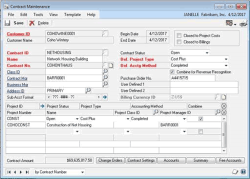 How to Make Copies of Contracts in Dynamics GP Project Accounting ...