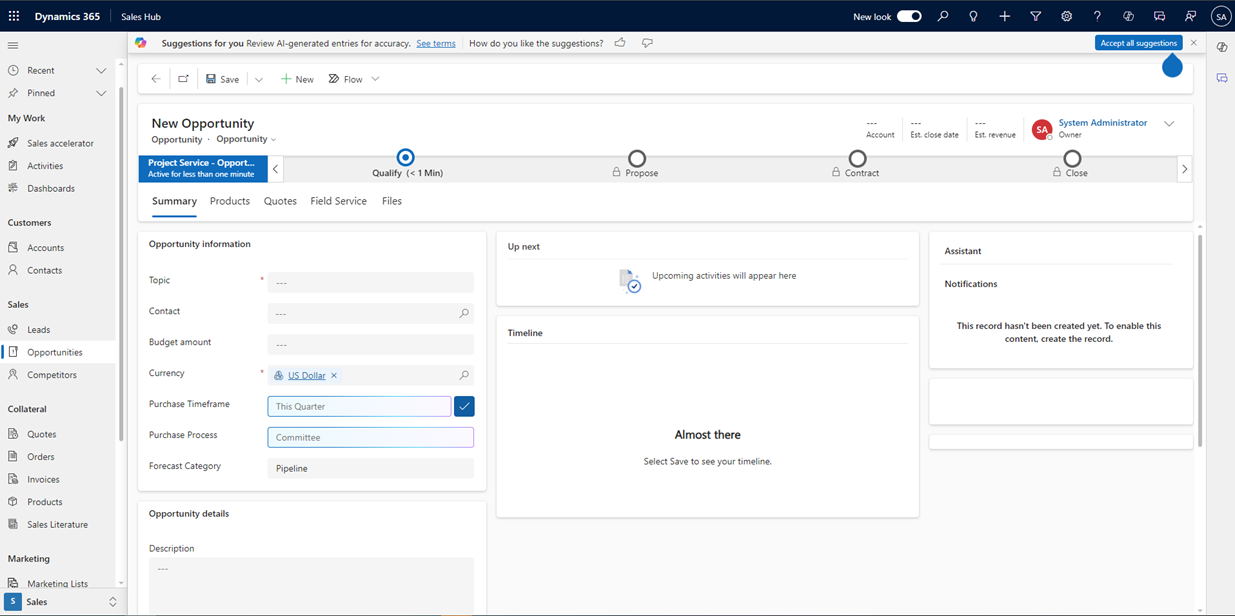 Copilot features in Dynamics 365 Sales – Form fill assistance — Syvantis Technologies, Inc.