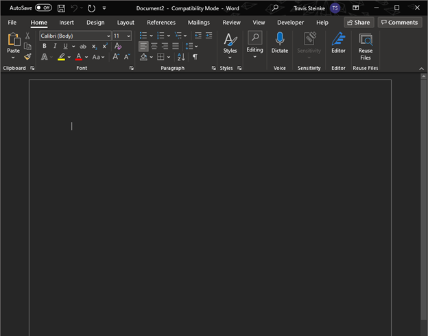 How to keep Microsoft Word documents white in dark mode — Syvantis ...