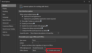 How to keep Microsoft Word documents white in dark mode — Syvantis ...
