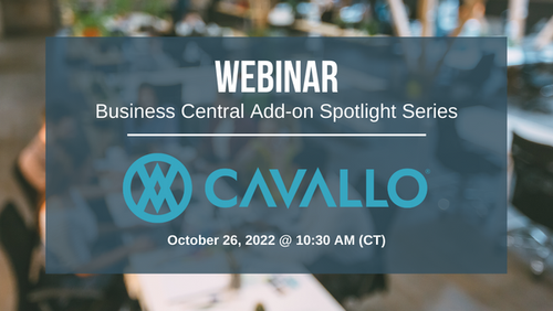 Business Central Add-on Spotlight Webinar Series | Episode #6: Cavallo Distribution Cloud ...