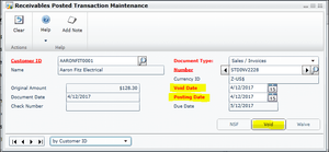 How to Void Accounts Receivable Transactions — Syvantis Technologies, Inc.