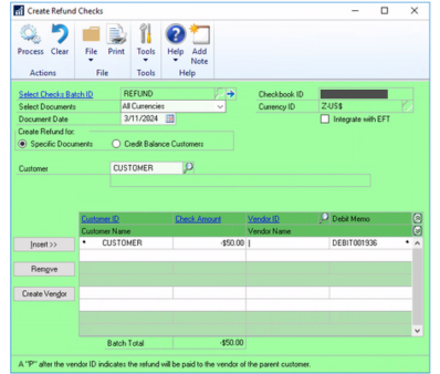 Streamline your refund check process in Dynamics GP — Syvantis Technologies, Inc.