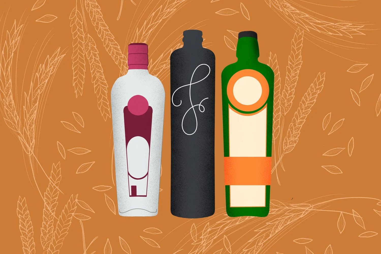 Editorial illustrations for a guide to gin styles | Discover Gin Styles ...