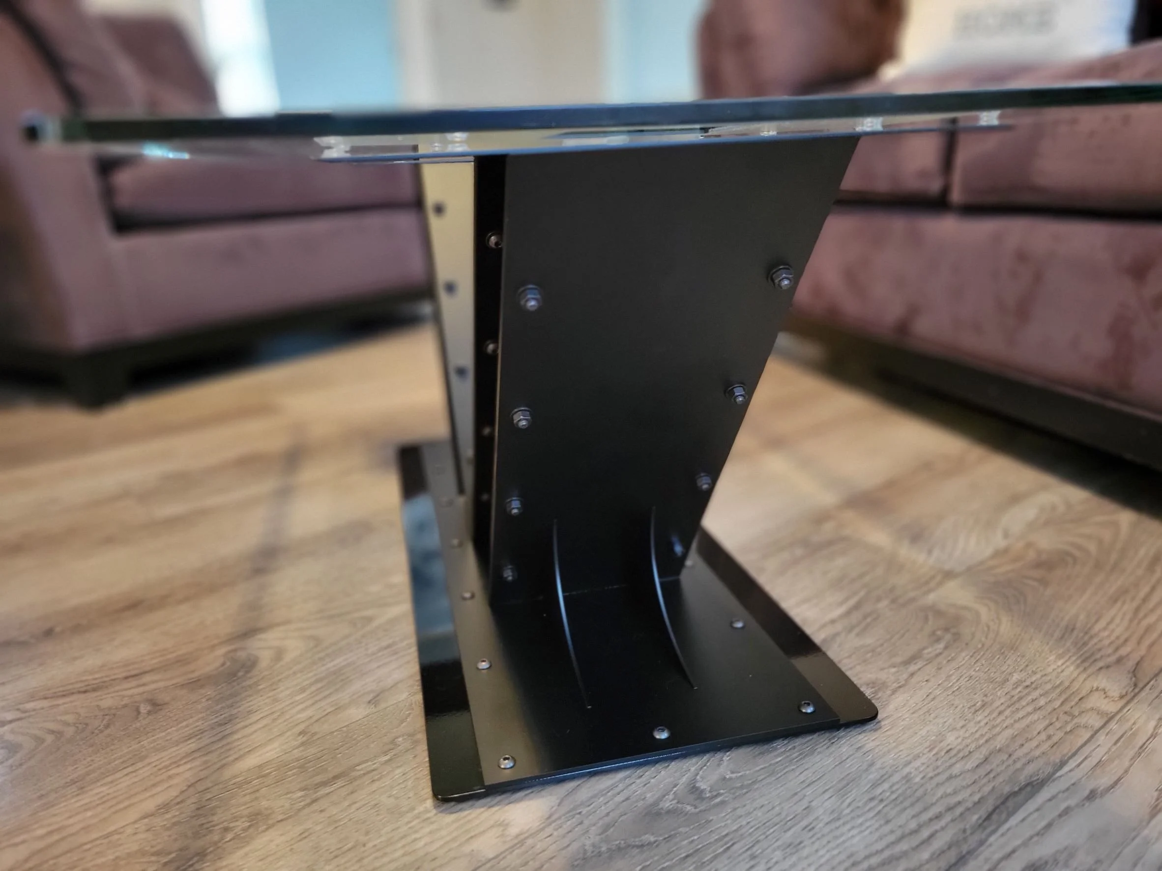 V Shape Industrial I-Beam Style Steel Table Base — Hamlin Welding ...