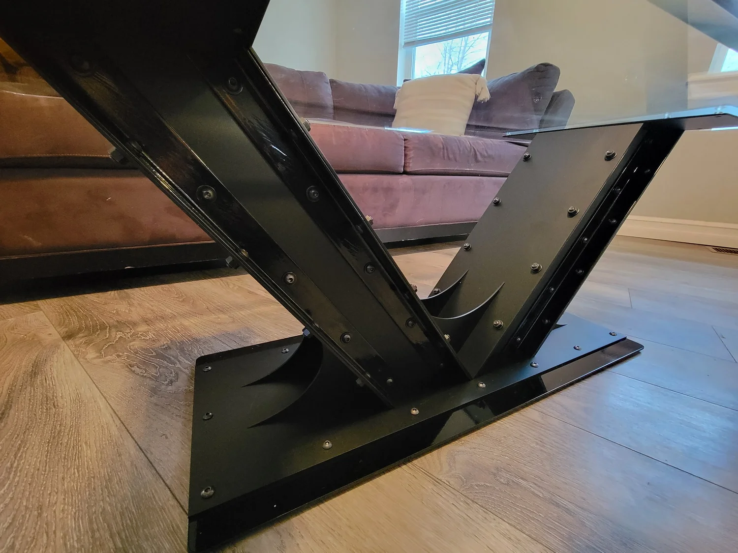 V Shape Industrial I-Beam Style Steel Table Base — Hamlin Welding ...
