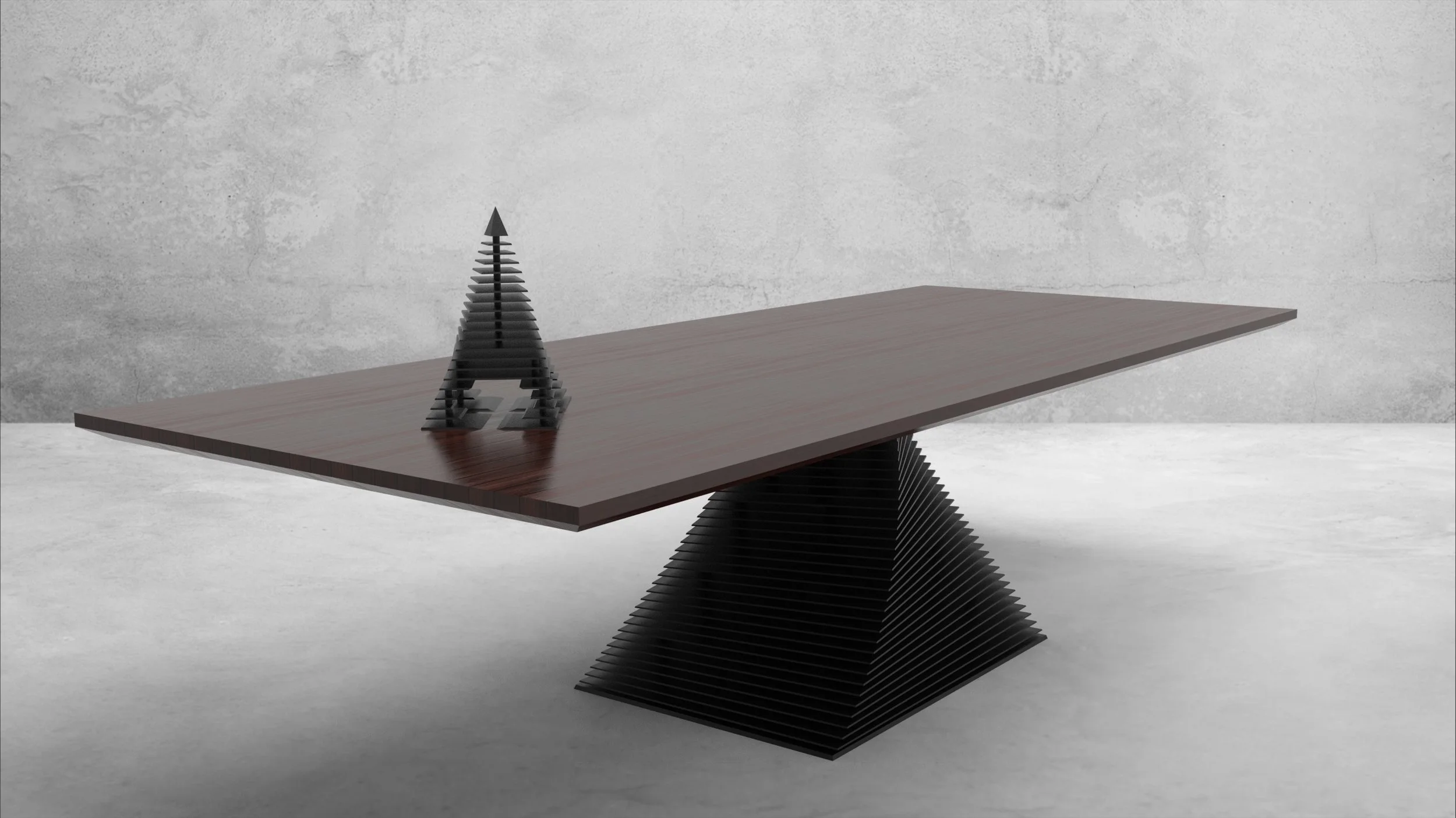 Industrial Style Steel Cantilever Table Base — Hamlin Welding & Fabricating