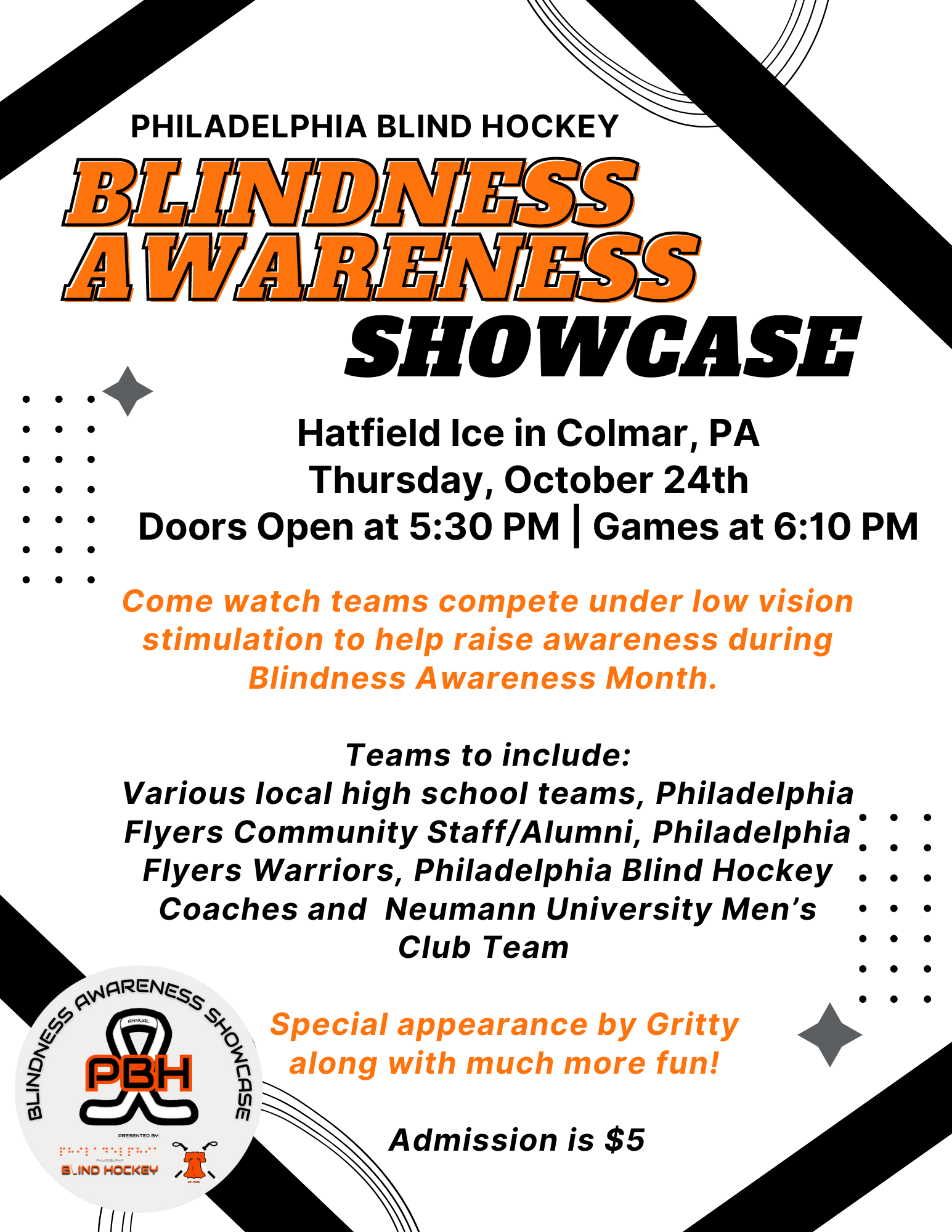 Blindness Awareness Tournament — Philadelphia Blind Hockey