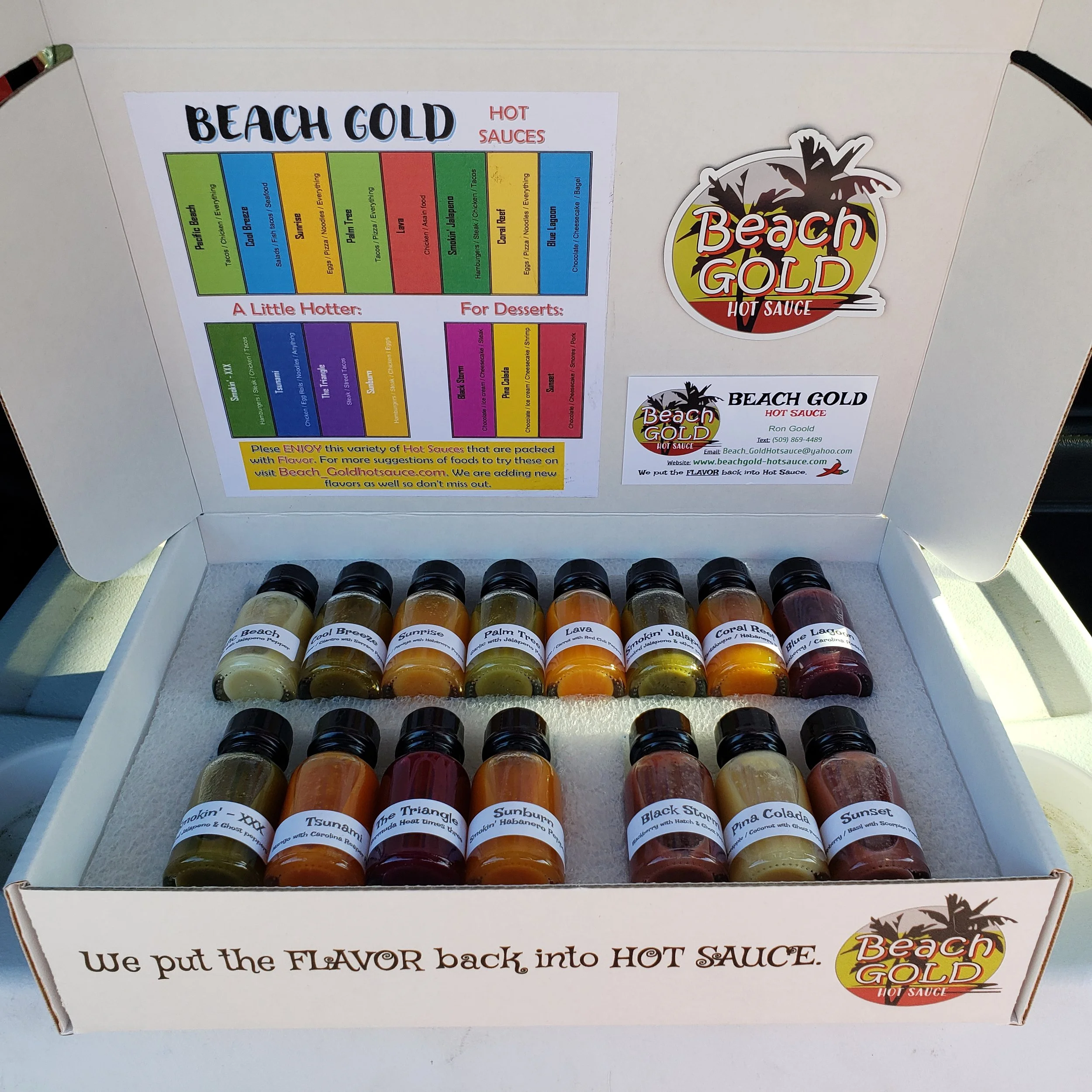 Sample Box Set — Beach Gold Hot Sauce