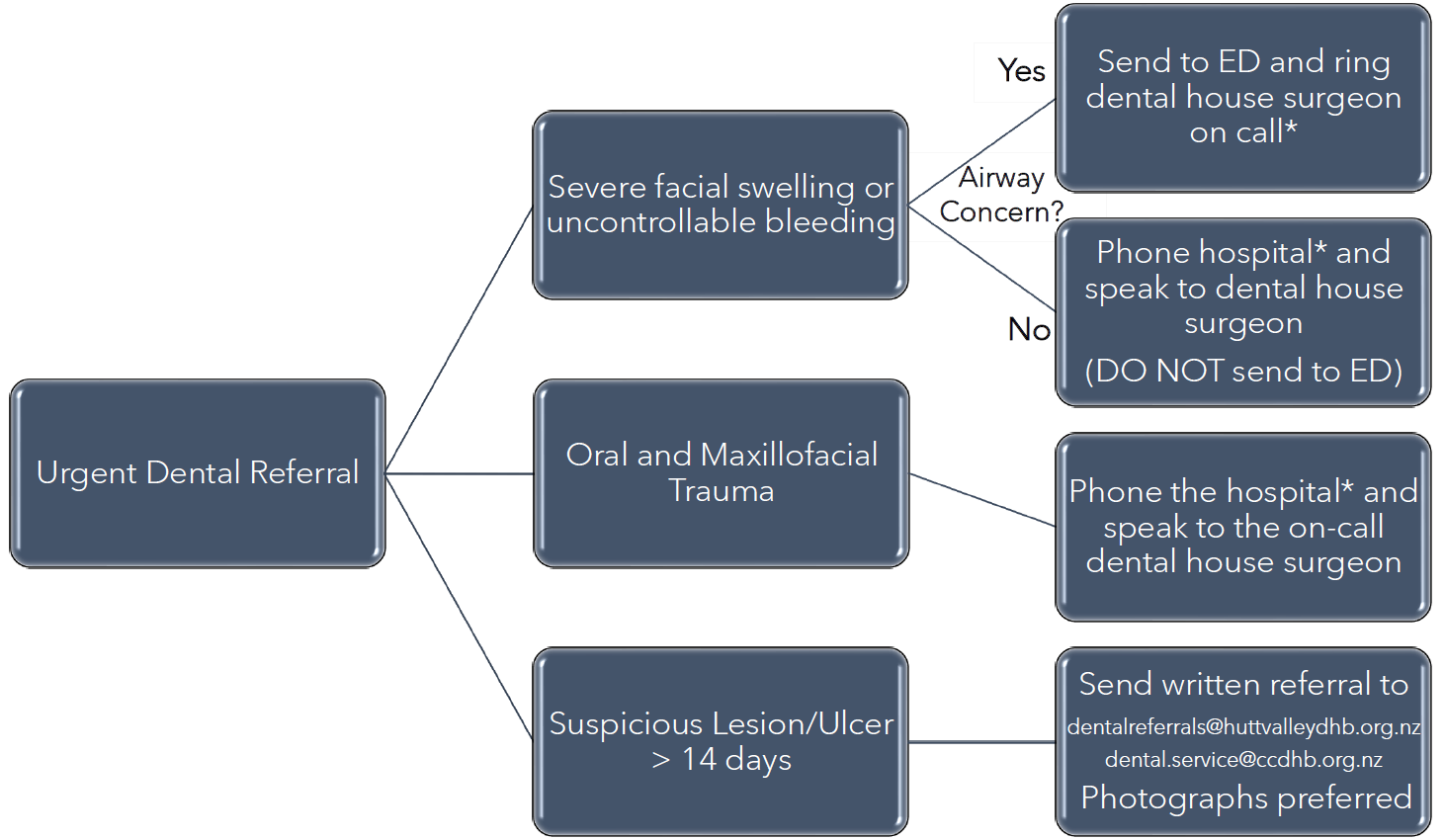 Hospital Referral Guidelines — Wellington Branch of the NZDA