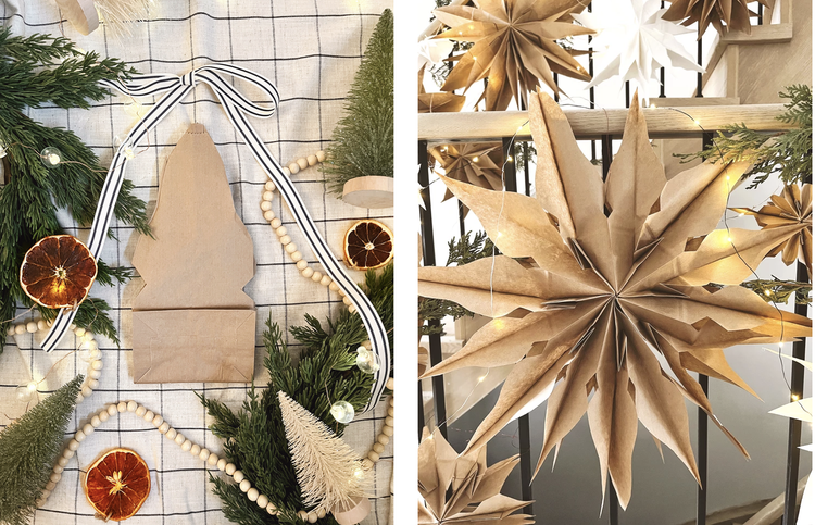 How To Create Easy $1 Paper Bag Snowflakes — The Kwendy Home