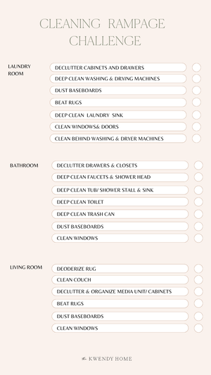 Cleaning Rampage Challenge — The Kwendy Home