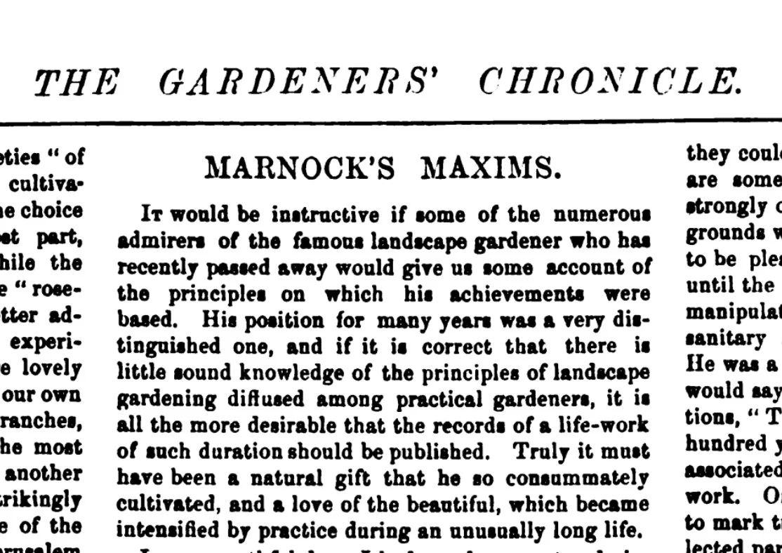 Marnock’s Maxims — Sheffield Botanical Gardens Trust