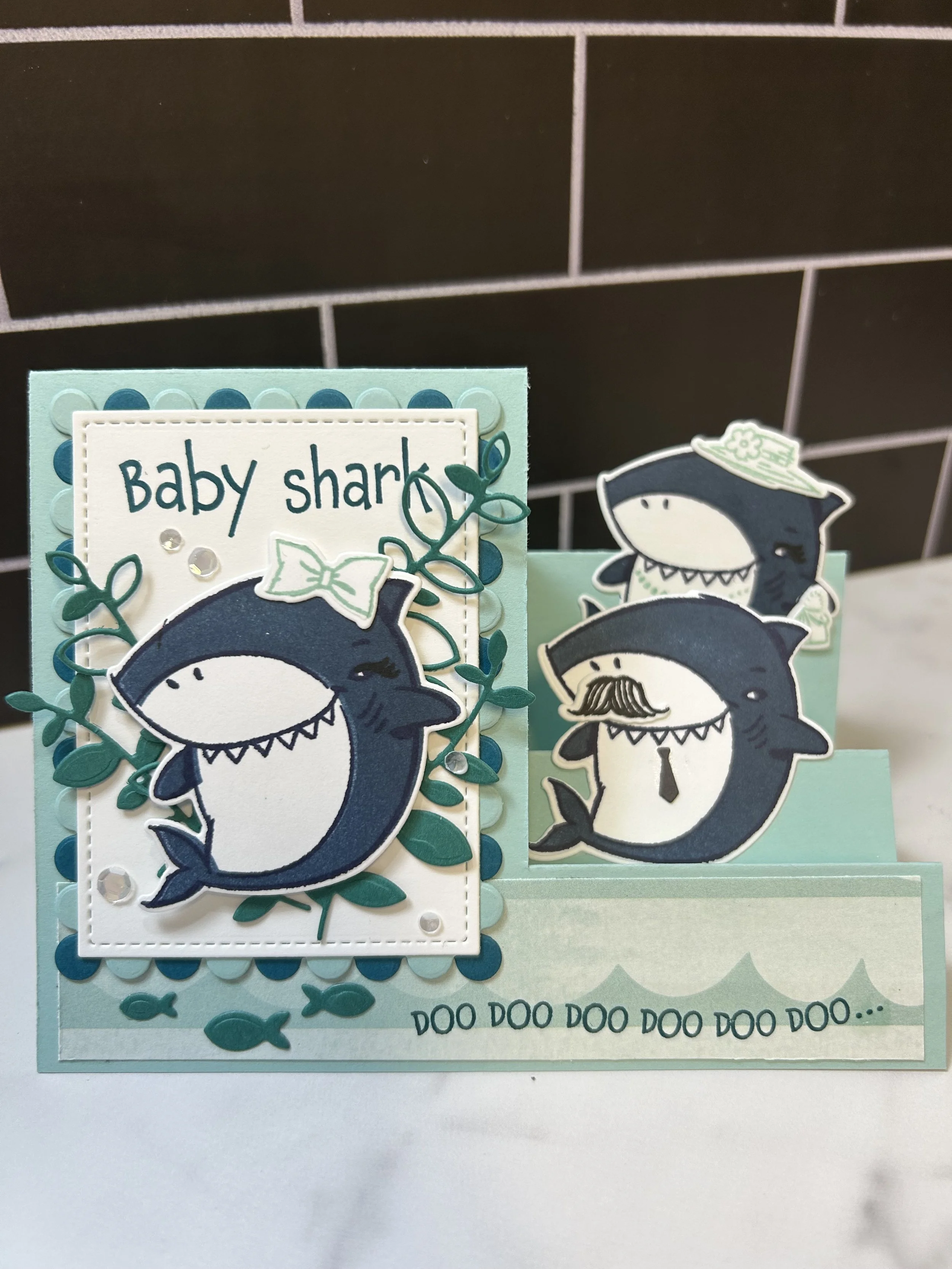 Shark Fun Fold Card — Brown Dog Craft Company