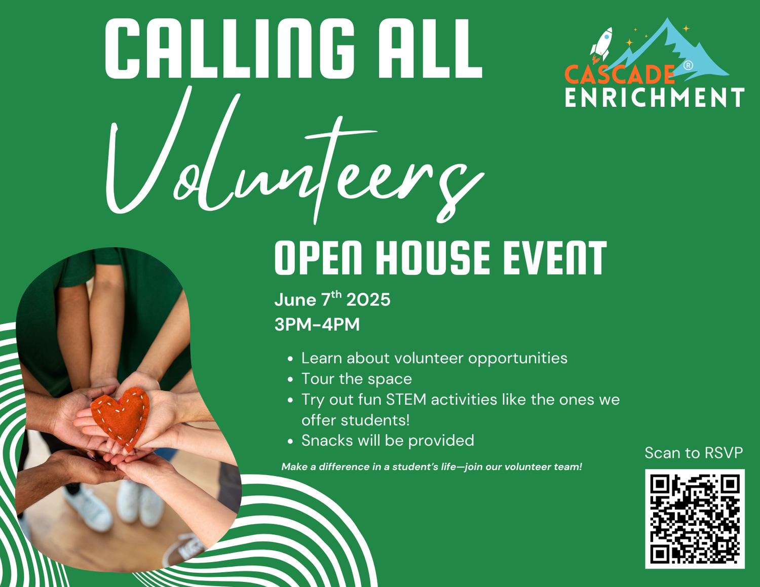 Volunteer Opportunities — Cascade Enrichment Tutoring