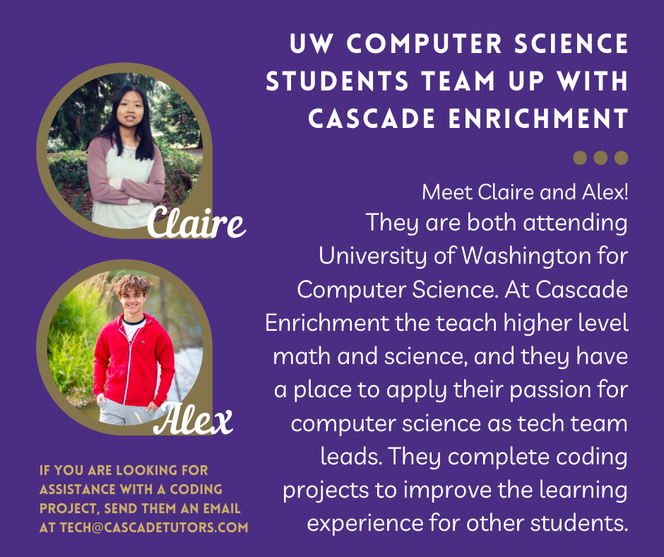 UW Computer Science and Assessment Development — Cascade Enrichment ...