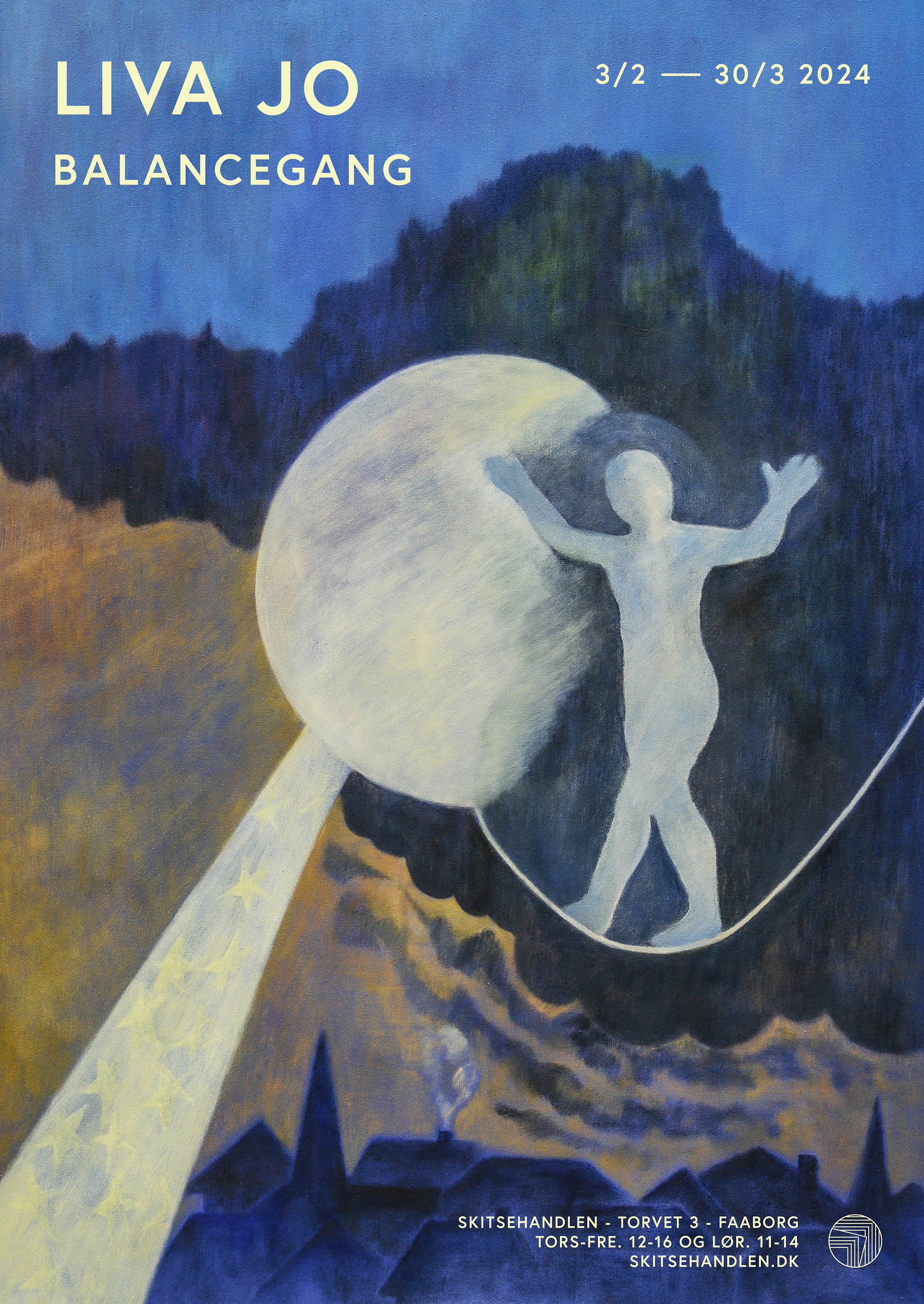 Liva Jo: Balancegang (udstillingsplakat) — Skitsehandlen