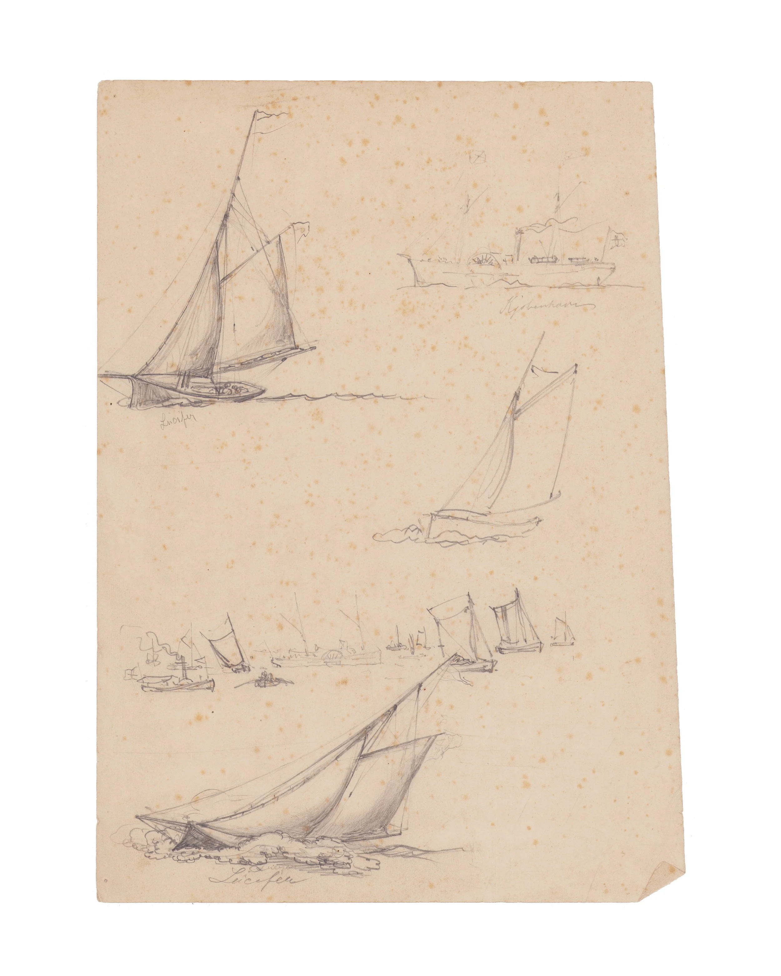 Carl Locher: Marineskitse — Skitsehandlen