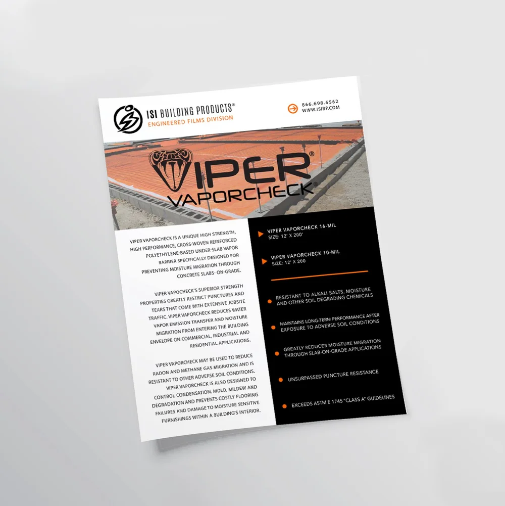 Viper VaporCheck Cross-Woven Vapor Barrier | ISI Building Products ...