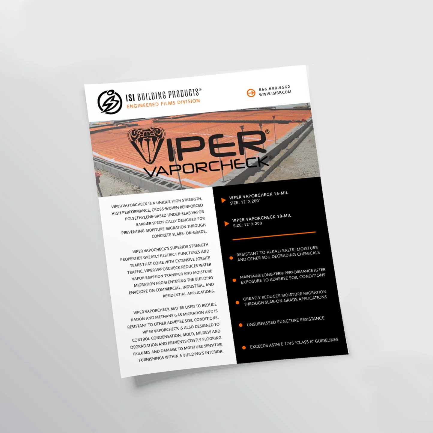 Viper VaporCheck Cross-Woven Vapor Barrier | ISI Building Products ...