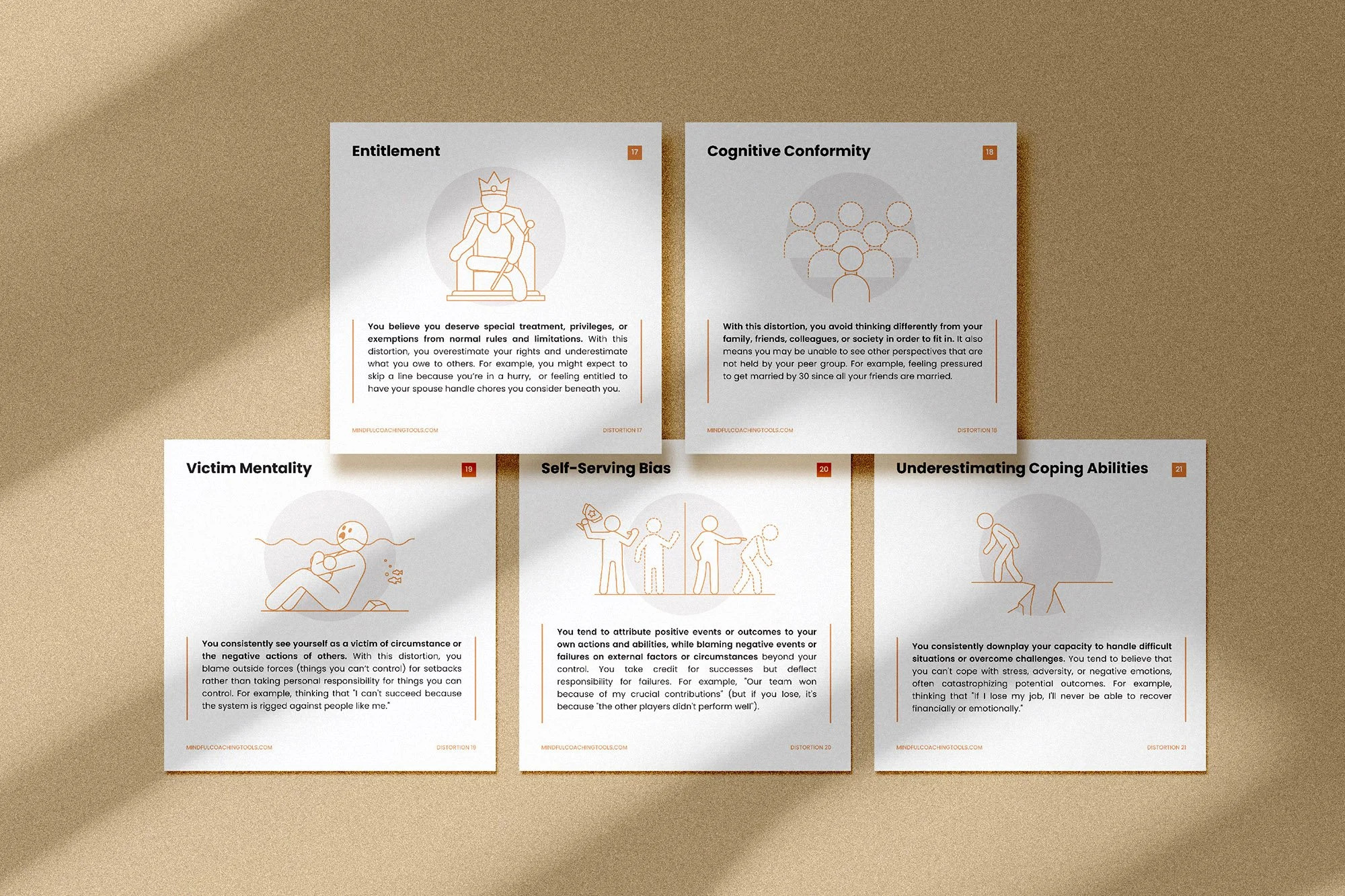 Cognitive Distortions Flash Cards — Mindful Coaching Tools