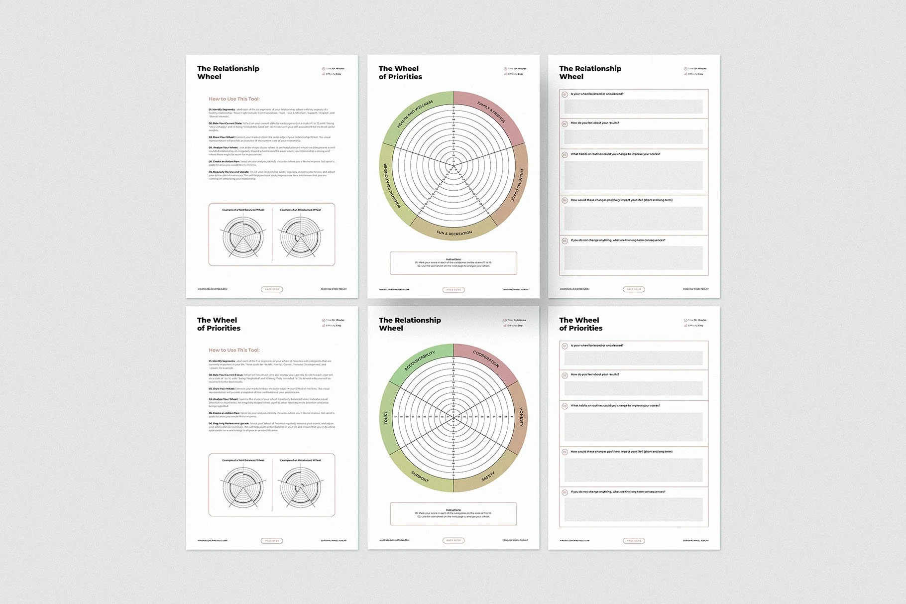 Coaching Tools, Worksheets and Handouts (PDF & CANVA) — Mindful ...