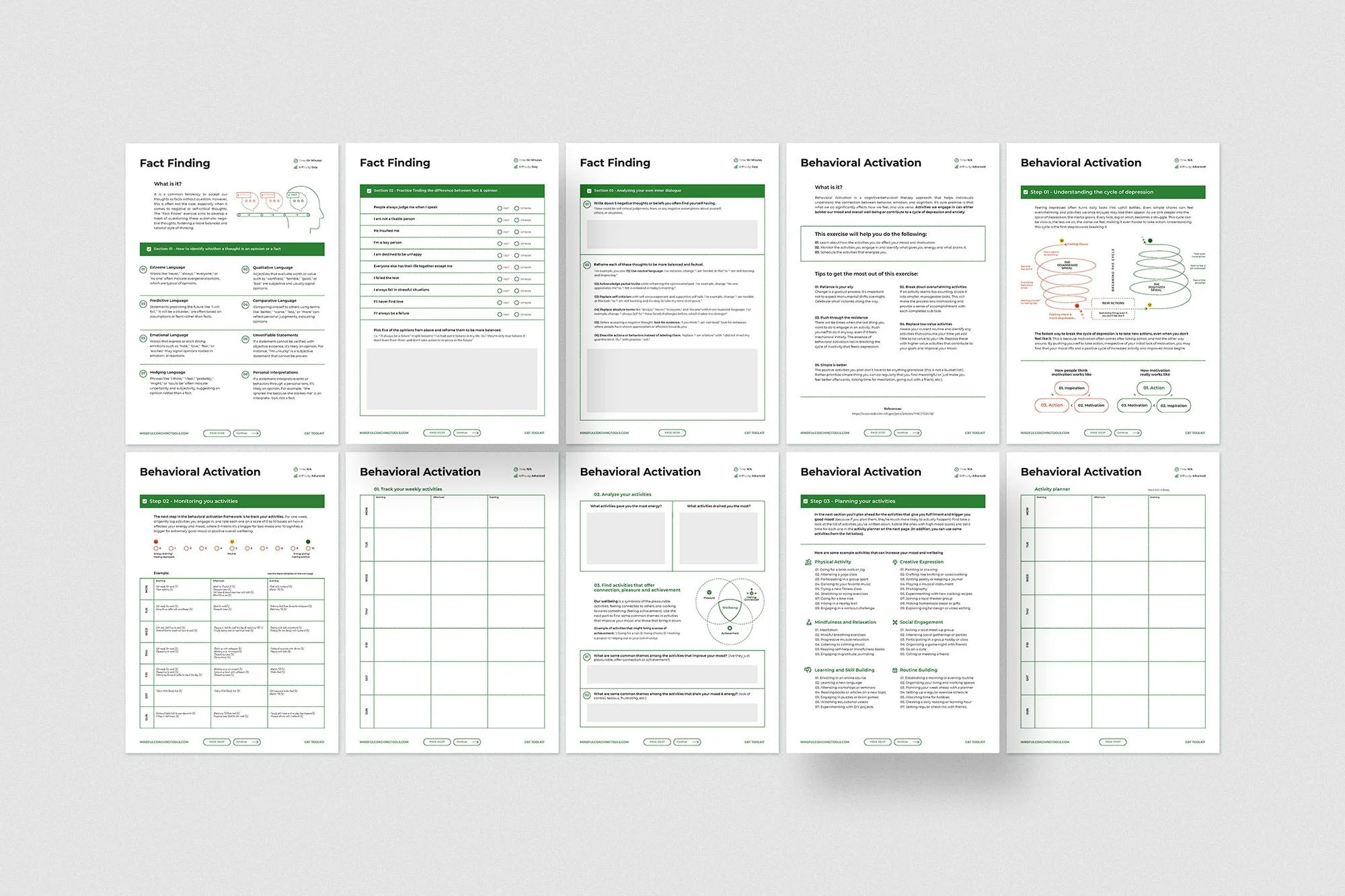 Download CBT Tools and Exercises Bundle For Coaches (Fillable PDFs ...