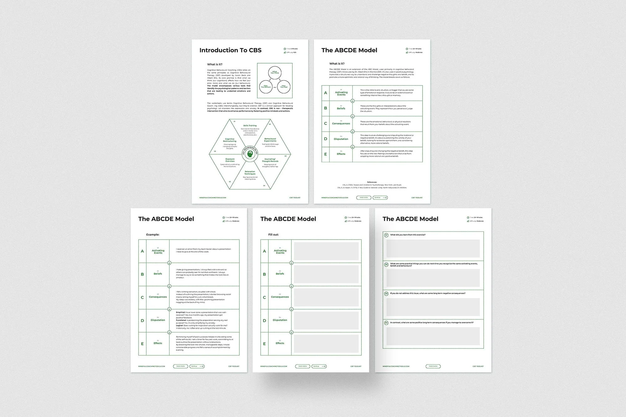 Download CBT Tools and Exercises Bundle For Coaches (Fillable PDFs ...