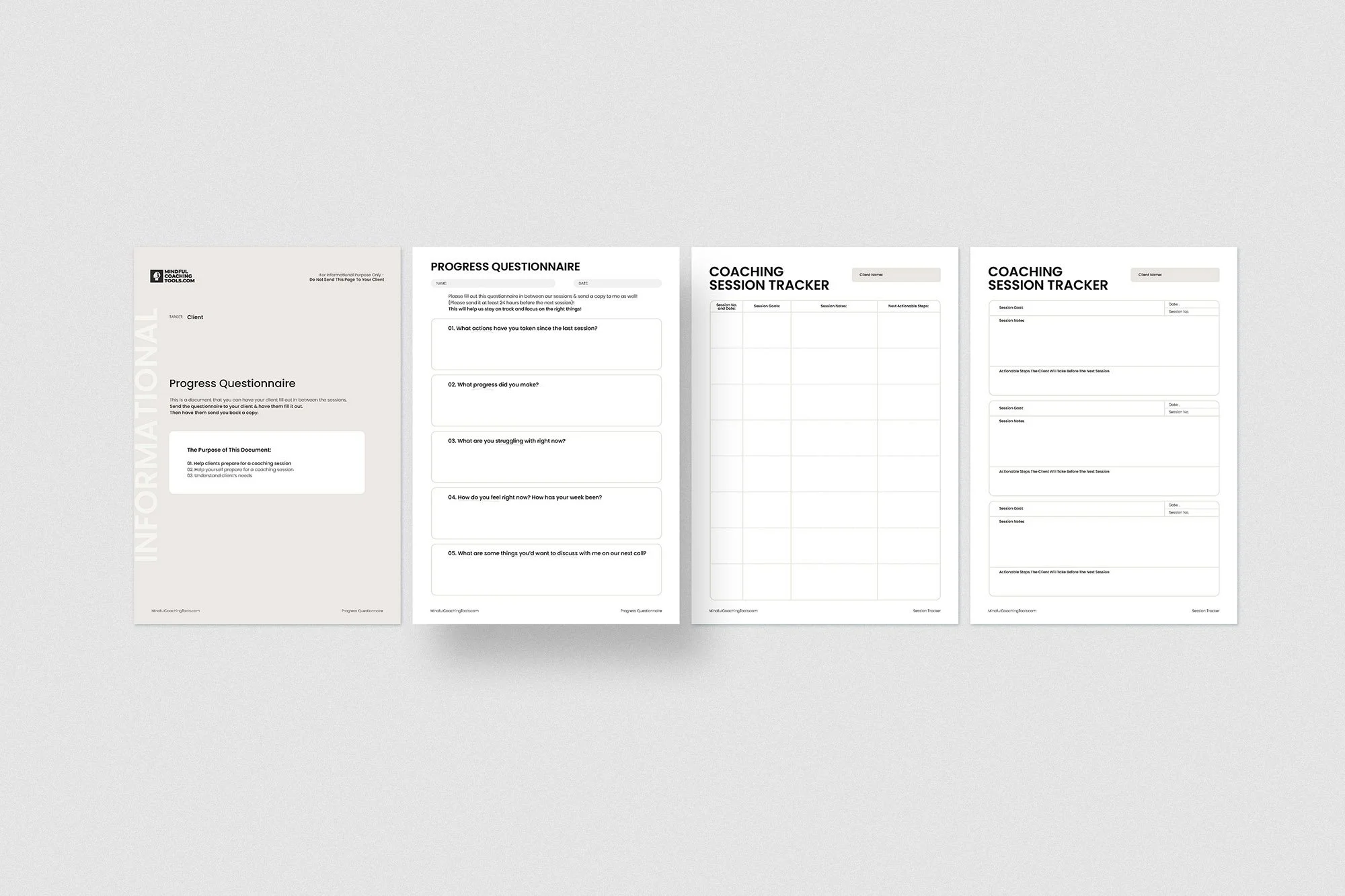 Coaching Tools, Worksheets and Handouts (PDF & CANVA) — Mindful ...