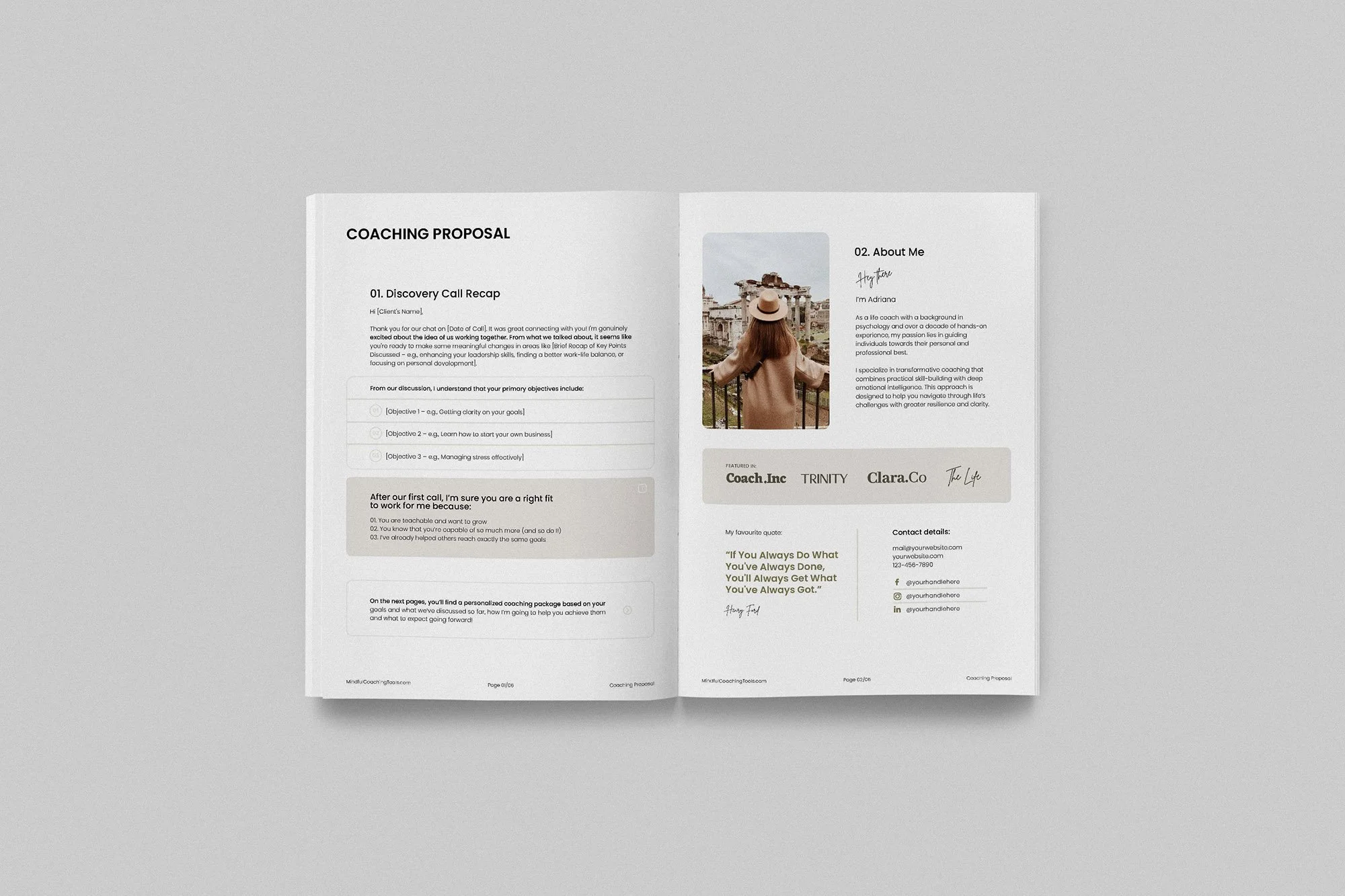 Download Coaching Welcome Kit With Done For You Coaching Proposal ...