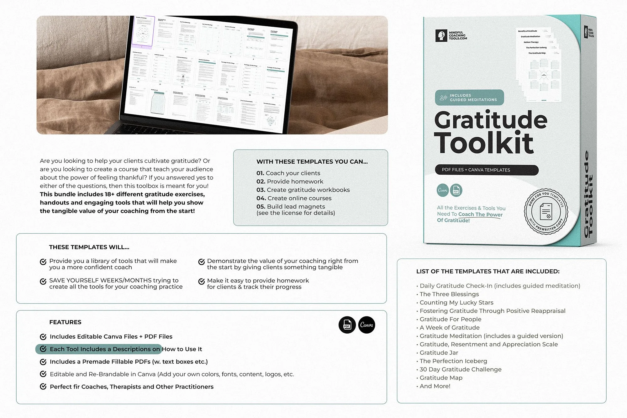 Gratitude Worksheet Collection For Coaches — Mindful Coaching Tools