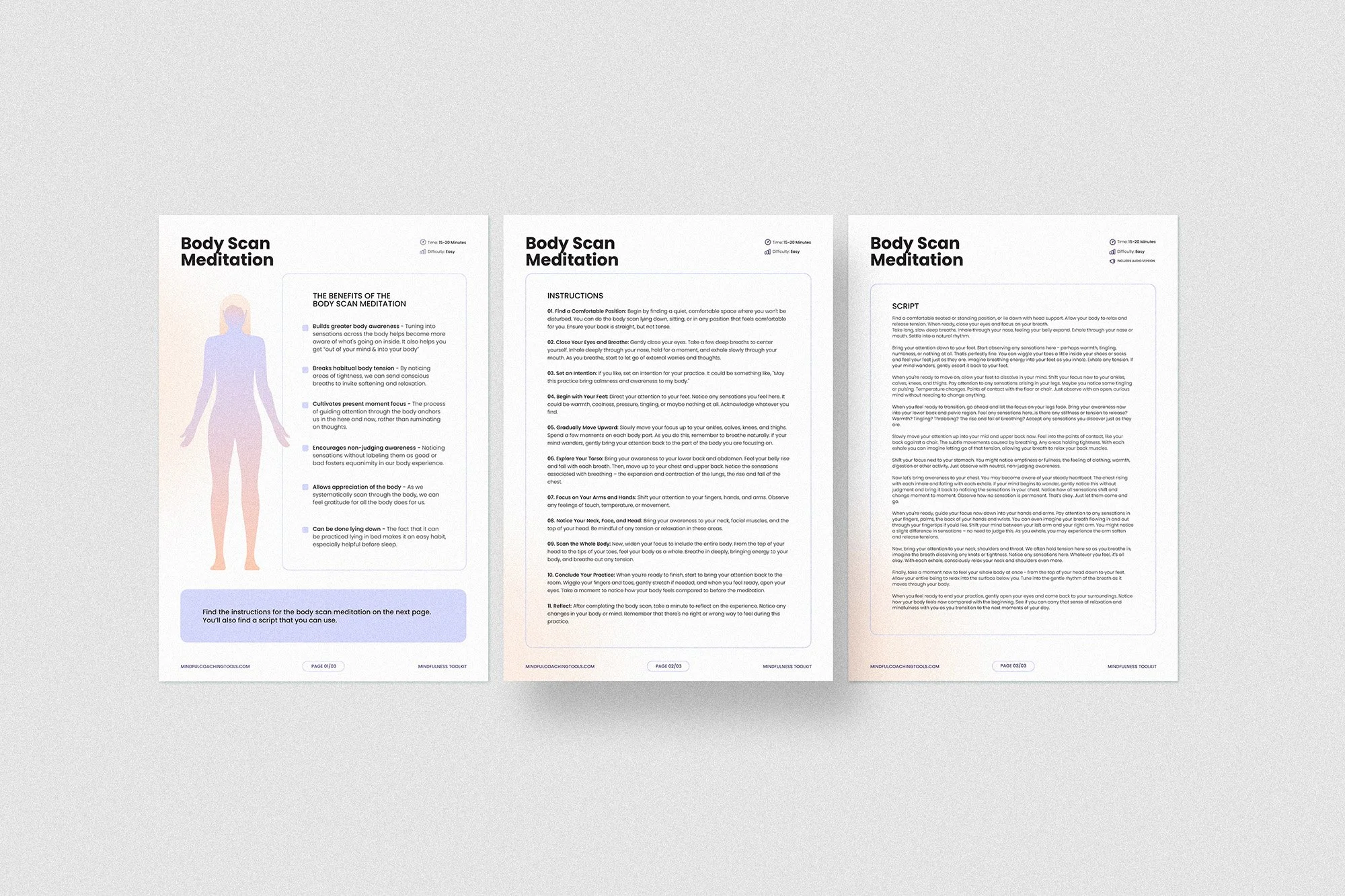 Mindfulness Exercises and Worksheets (PDF & Canva) — Mindful Coaching Tools