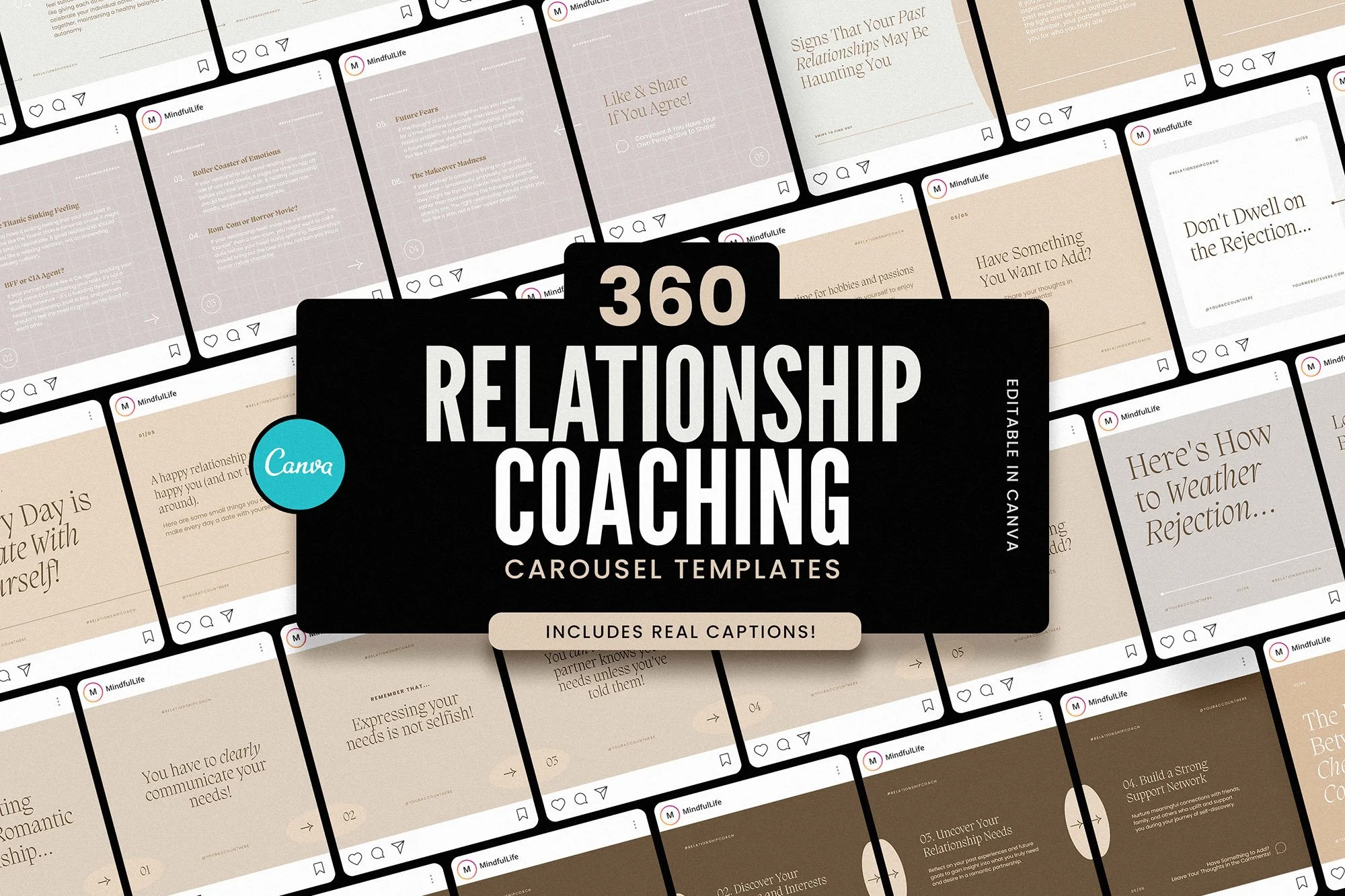 Relationship Coach Templates For Canva — Mindful Coaching Tools