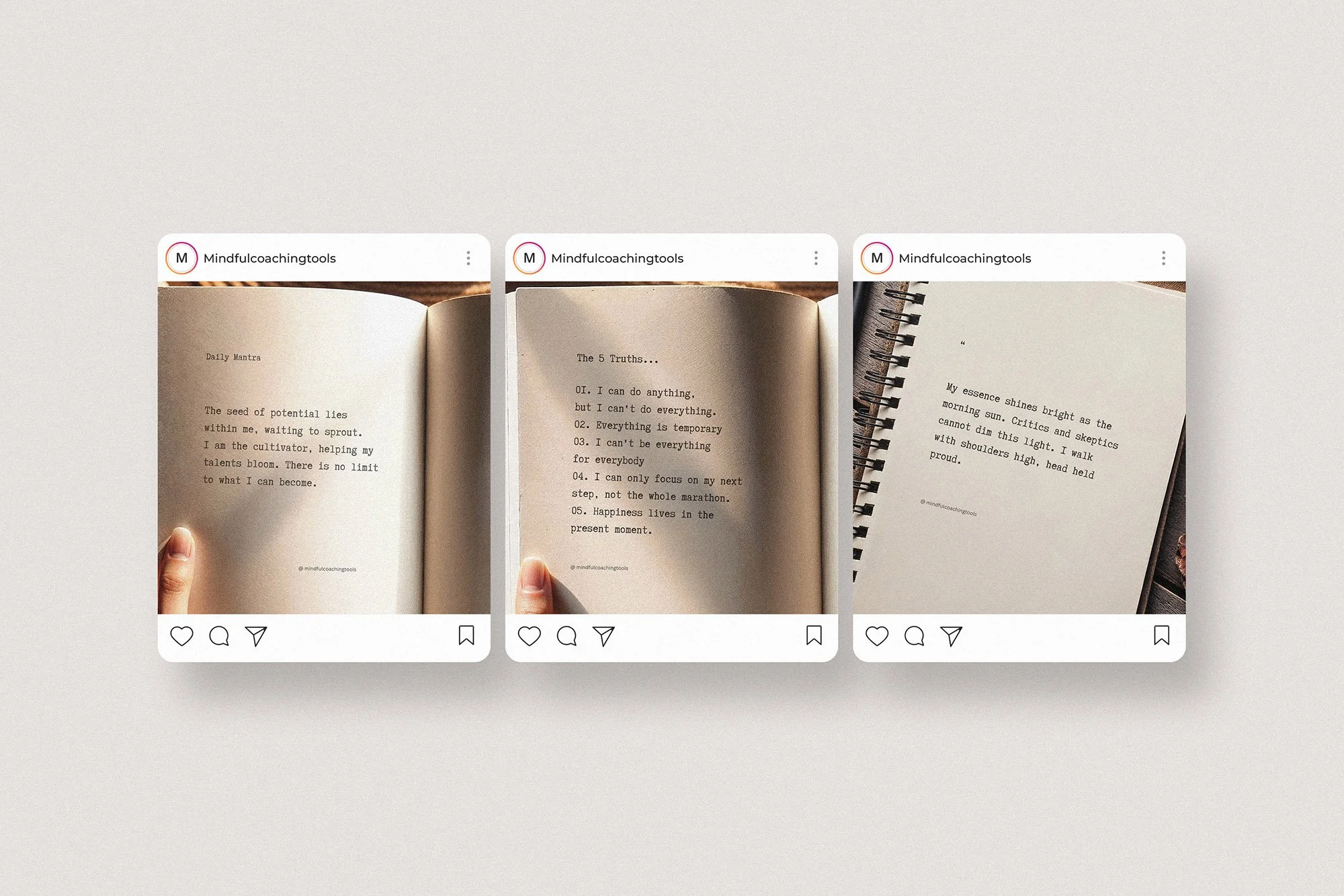 Wisdom Instagram Post Templates For Canva — Mindful Coaching Tools