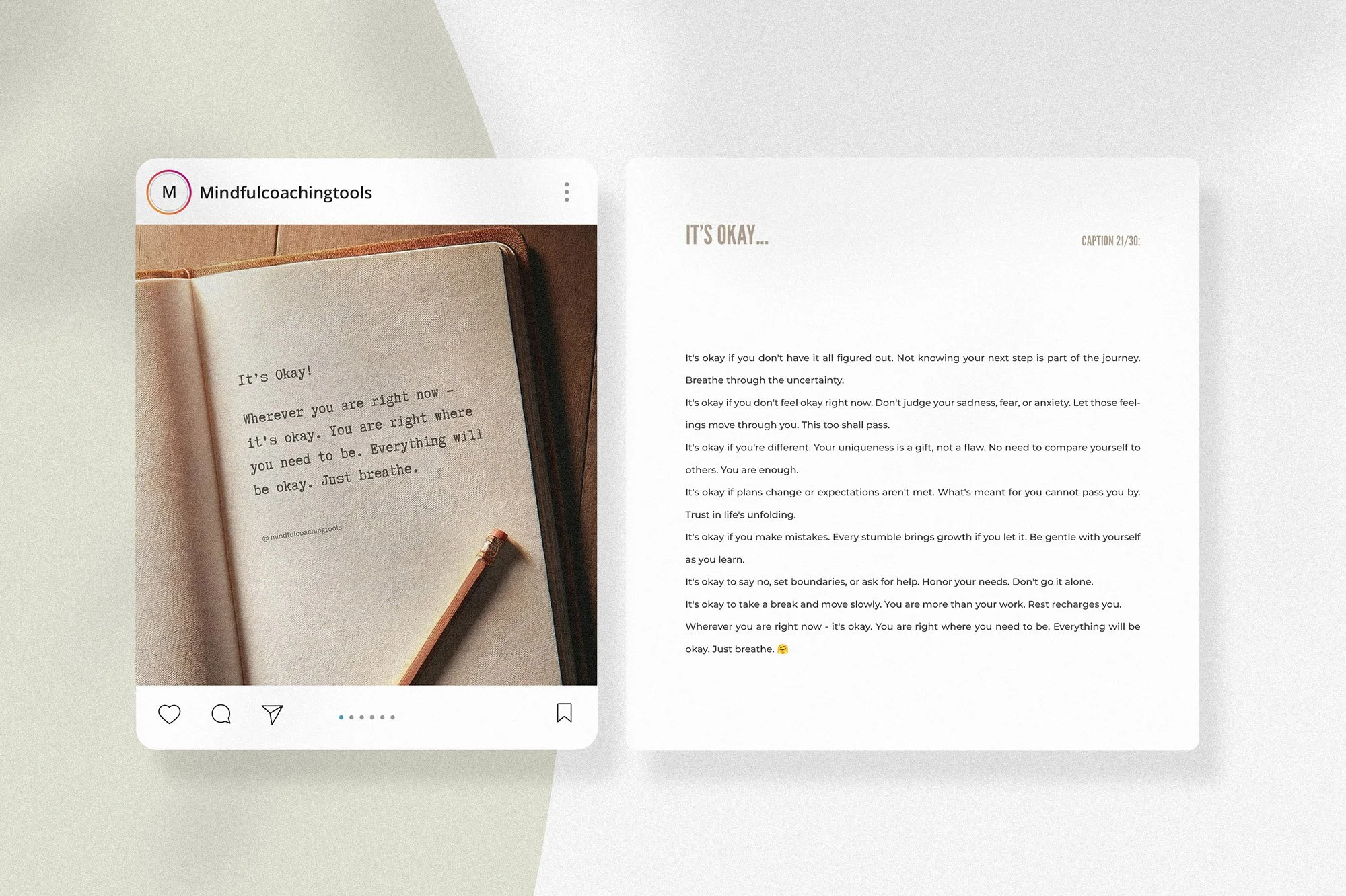 Wisdom Instagram Post Templates For Canva — Mindful Coaching Tools