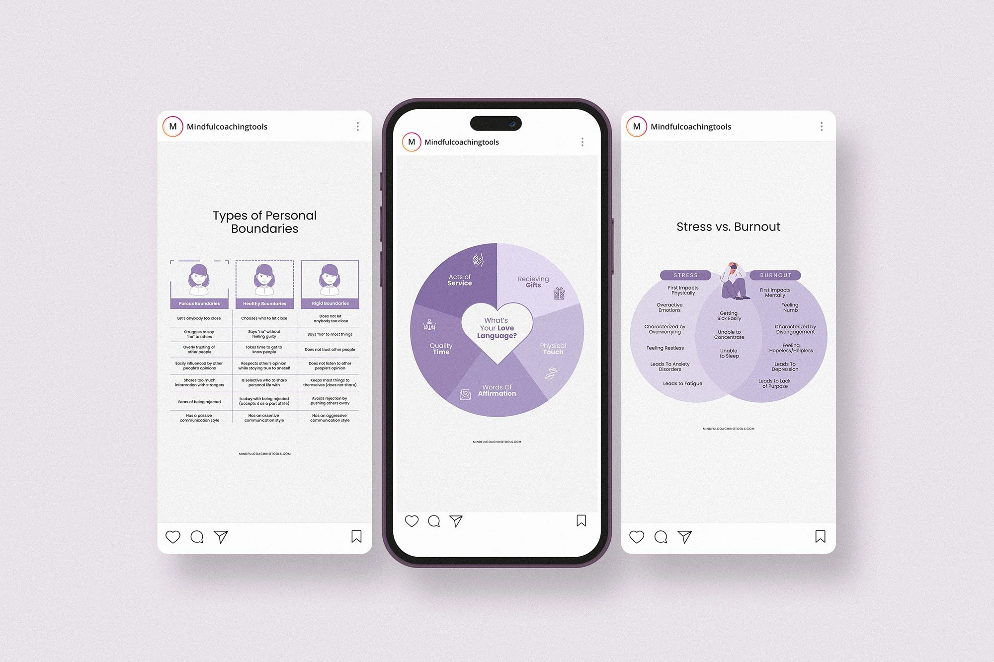 Mental Health and Therapy Instagram Posts For Canva — Mindful Coaching ...