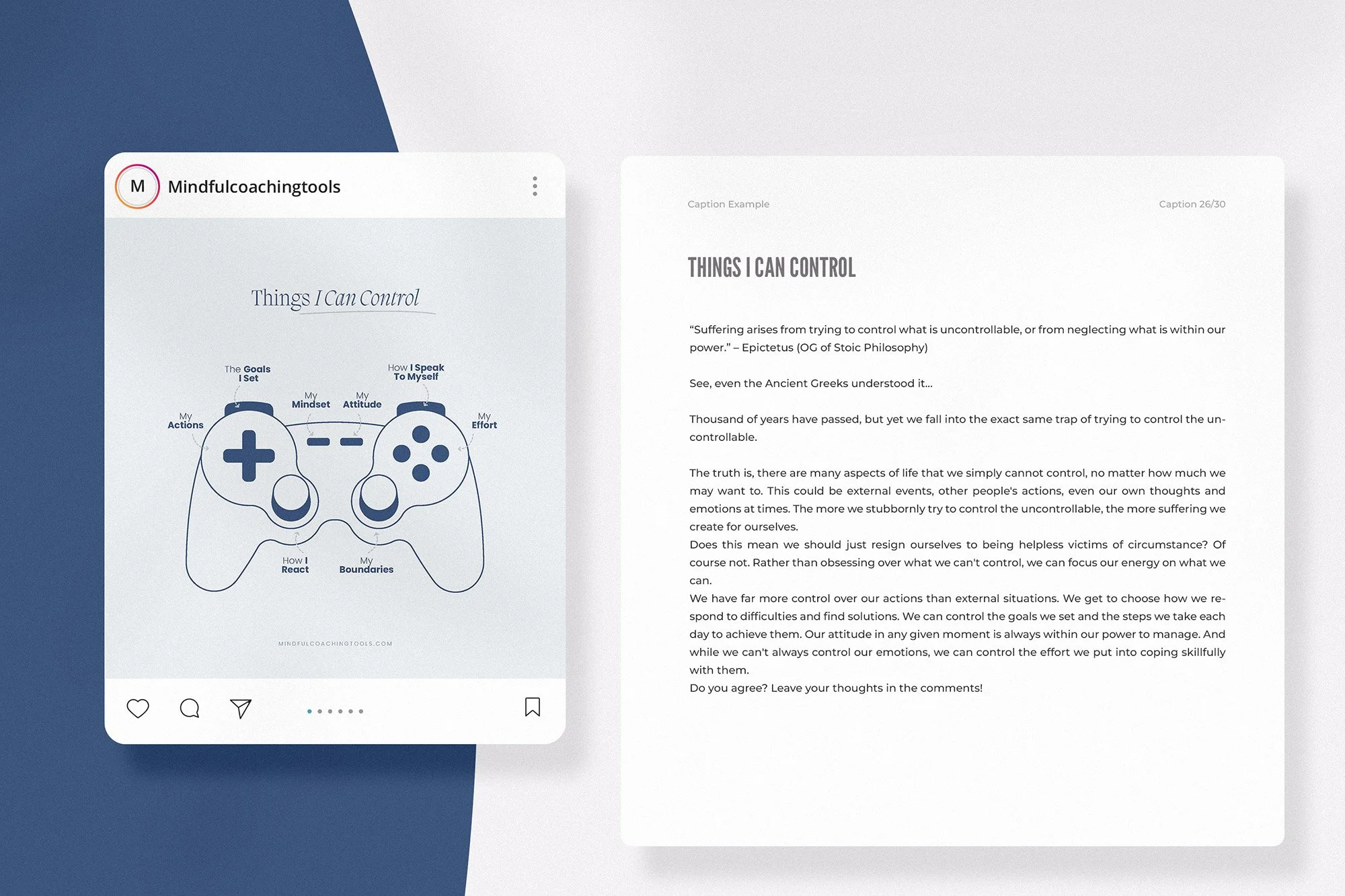 Mindfulness And Mindset Instagram Posts For Canva — Mindful Coaching Tools