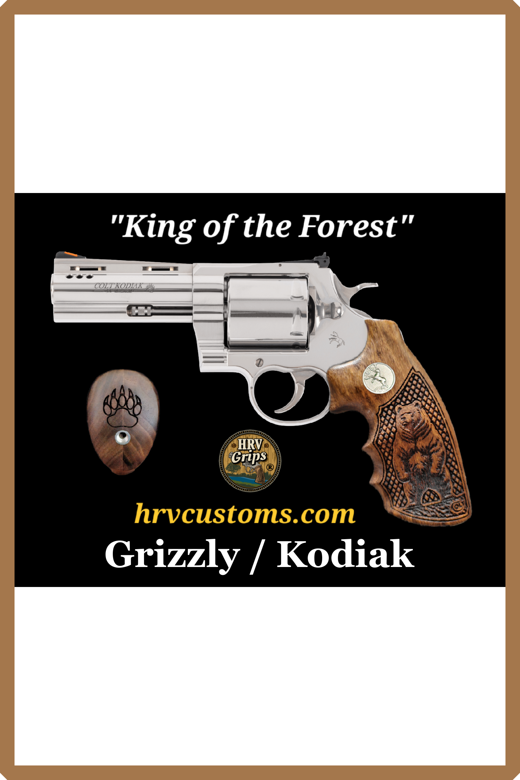 Colt Grizzly/Kodiak I-Frame Flattop Diamond/Stipple Inset "King of the ...