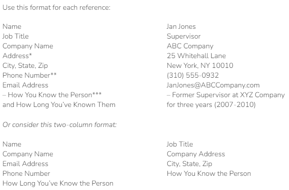 Help Your References Help You | Life Working®