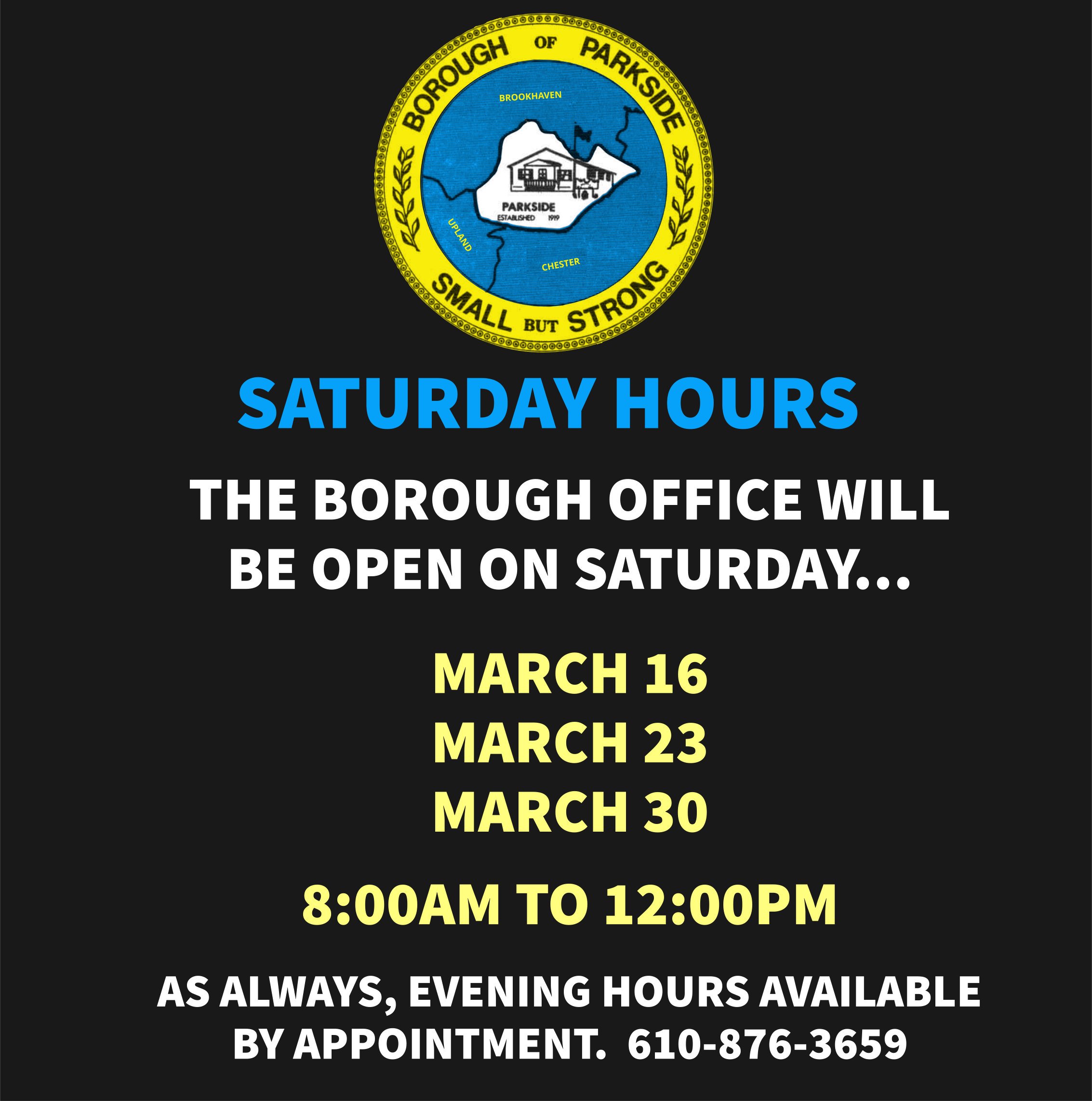 Parkside Events — Parkside Borough