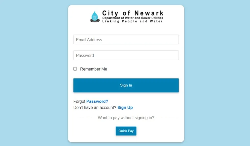 New Customer Portal for Water Bills — City of Newark